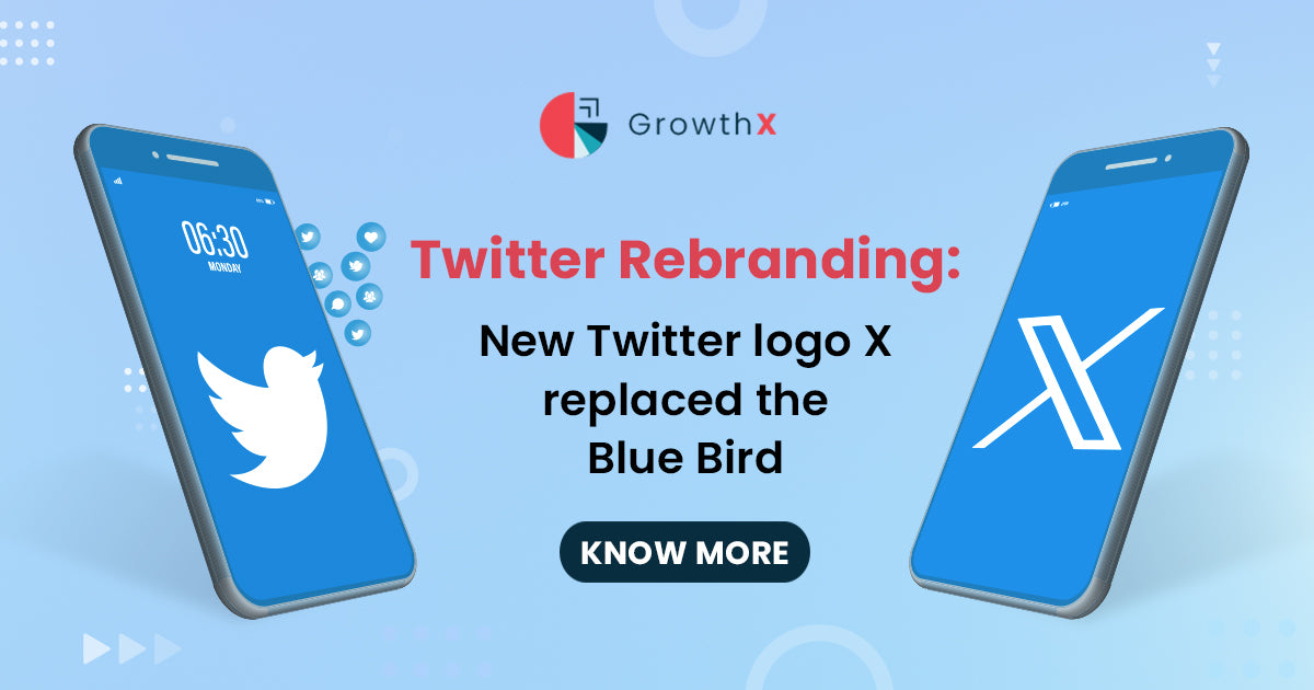 Twitter Rebranding: New logo X replaced the blue bird – GrowthX